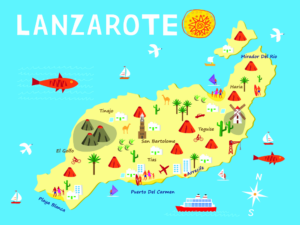 Tourist map of Lanzarote | Must-see places